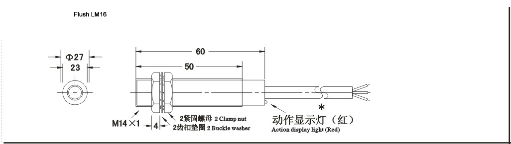 China M16 proximité switch,LM16 flush 2wires proximity sensor,LM16 5mm ...