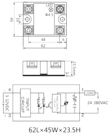SSR-25DA 25A Load Current DC To AC Solid State Relay, China Solid State ...