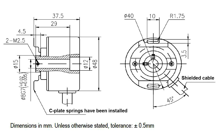 China UVW signals rotary encoder,48mm UVW signals hollow encoder,UVW ...