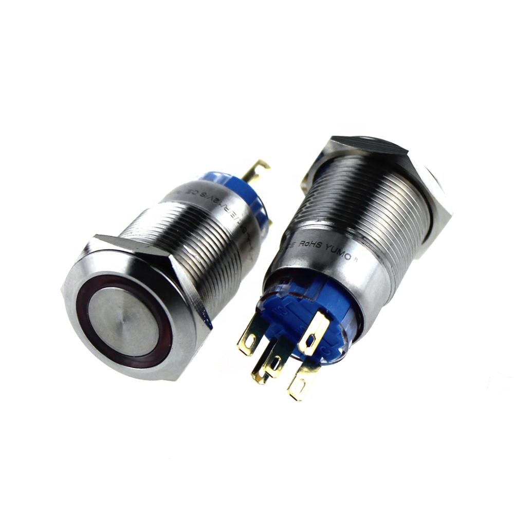 19mm LA19-AJS11ER12VS metal push button stainless steel, China metal ...