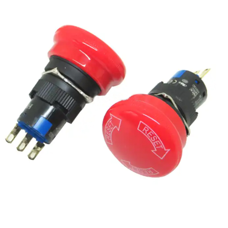 YUMO 16mm Emegency stop push button switch K16-811-N 3pins Good quality ...