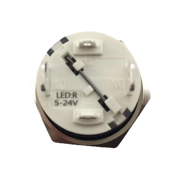 19mm MAX 16A 1NO IP65 Red Ring Light Black Self-locking Metal Push ...