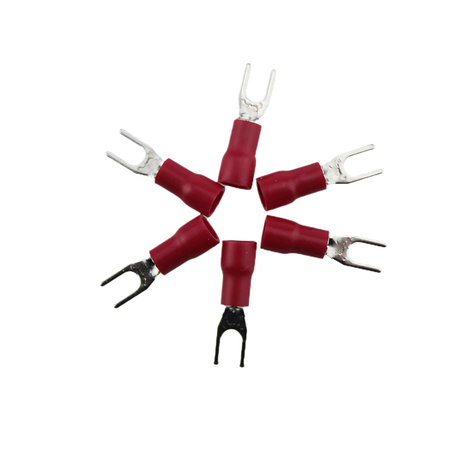 SV1.25-3.2 Insulated brass or copper Fork Terminal Y terminal red Crimp ...