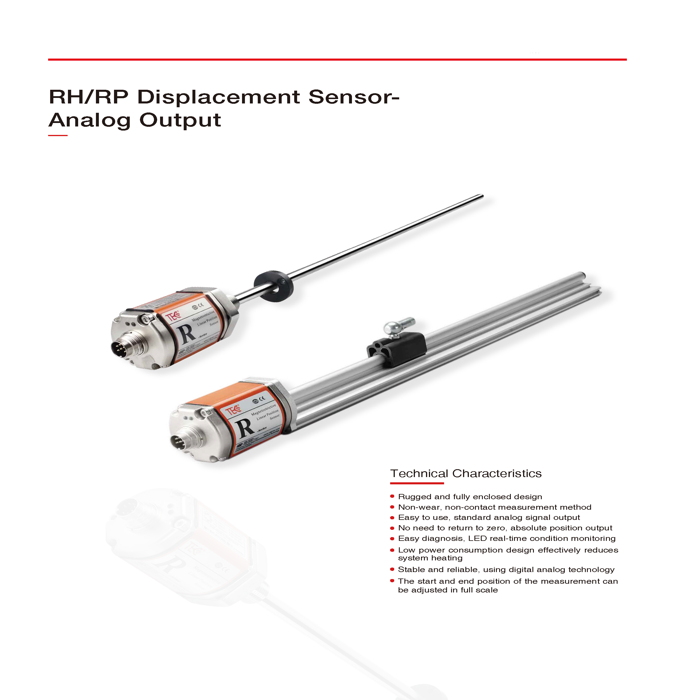 Yumo Rhrp Displacement Sensor Analog Output Magnetostrictive