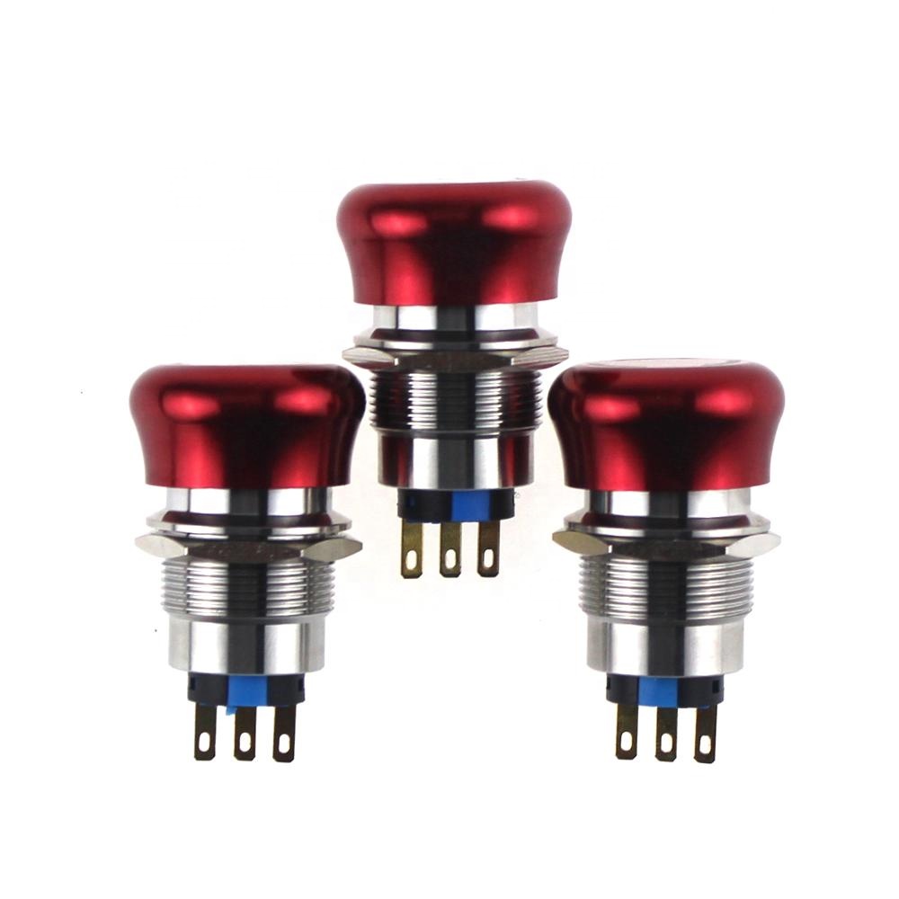 22mm IP67 stainless steel industrial emergency stop button switch ...