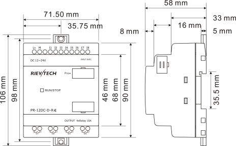 Programmable Relay Micro PLC Economic Type PR12 Series Small Relay with ...