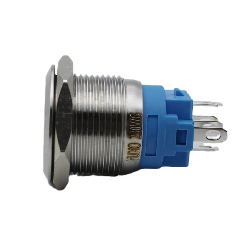 19mm Metal momentary latching power lamp led push button Switch 230V ...