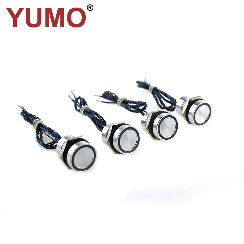 IP68 Waterproof Stainless Steel double color green yellow Ring LED 16mm ...