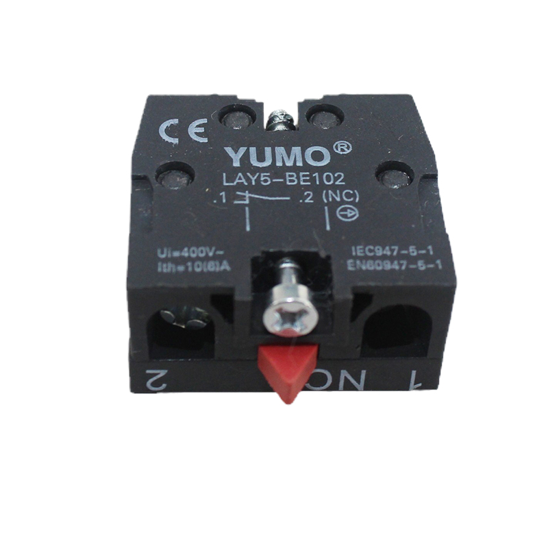 YUMO LAY5-BE102D NC Normally closed push button auxiliary contact, China Push button auxiliary ...