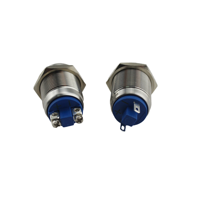 YUMO 19mm Waterproof Metal Buzzer Alarm Flashing LED Red Glow ...